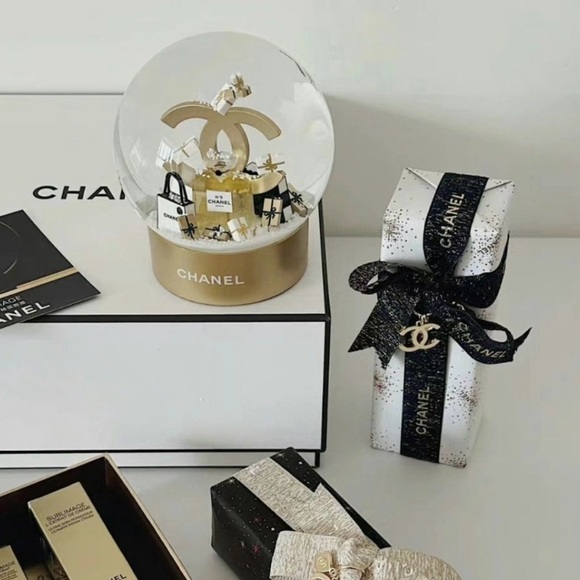 CHANEL | Other | Chanel Gold Snow Globe With Gift Boxes | Poshmark
